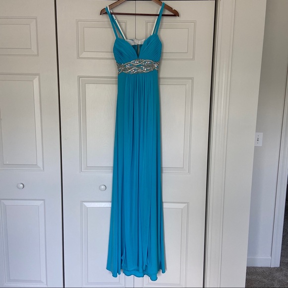 Cache | Dresses | Cach Blue Prom Dress | Poshmark